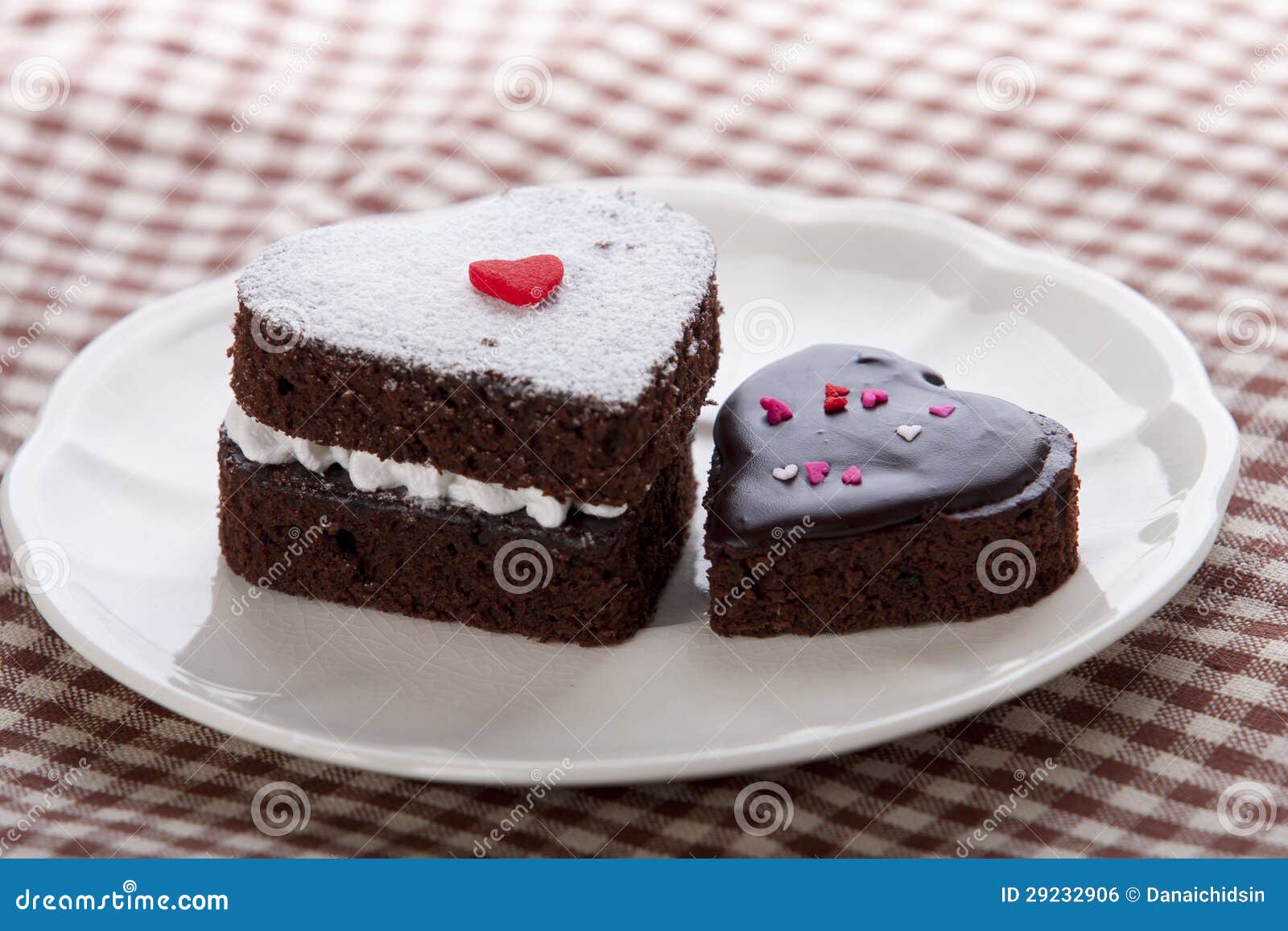 Heart Shaped Chocolate Cake Stock Photo - Image of sugary, heartshaped ...