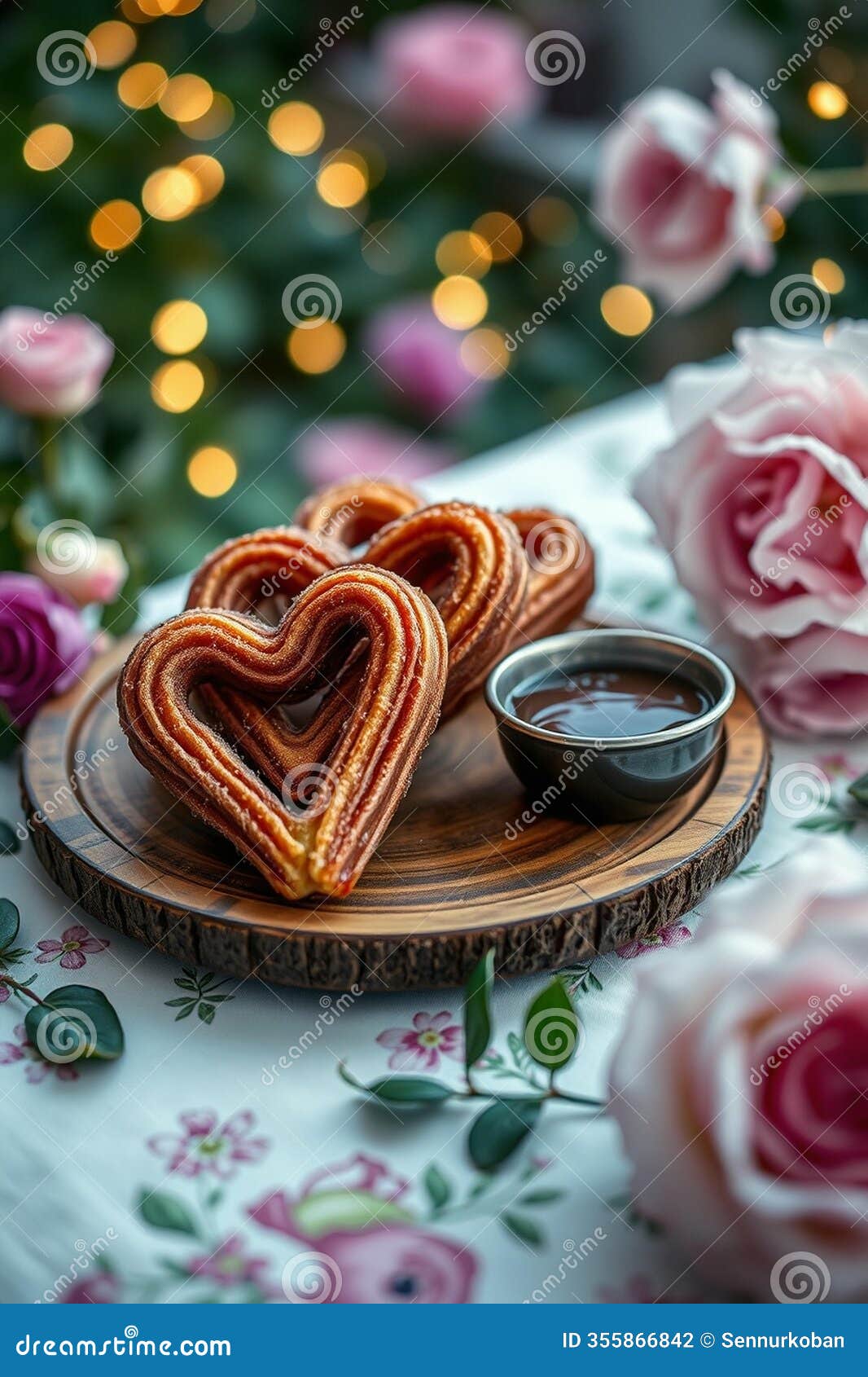 Heart shaped churros stock illustration. Illustration of undefined ...