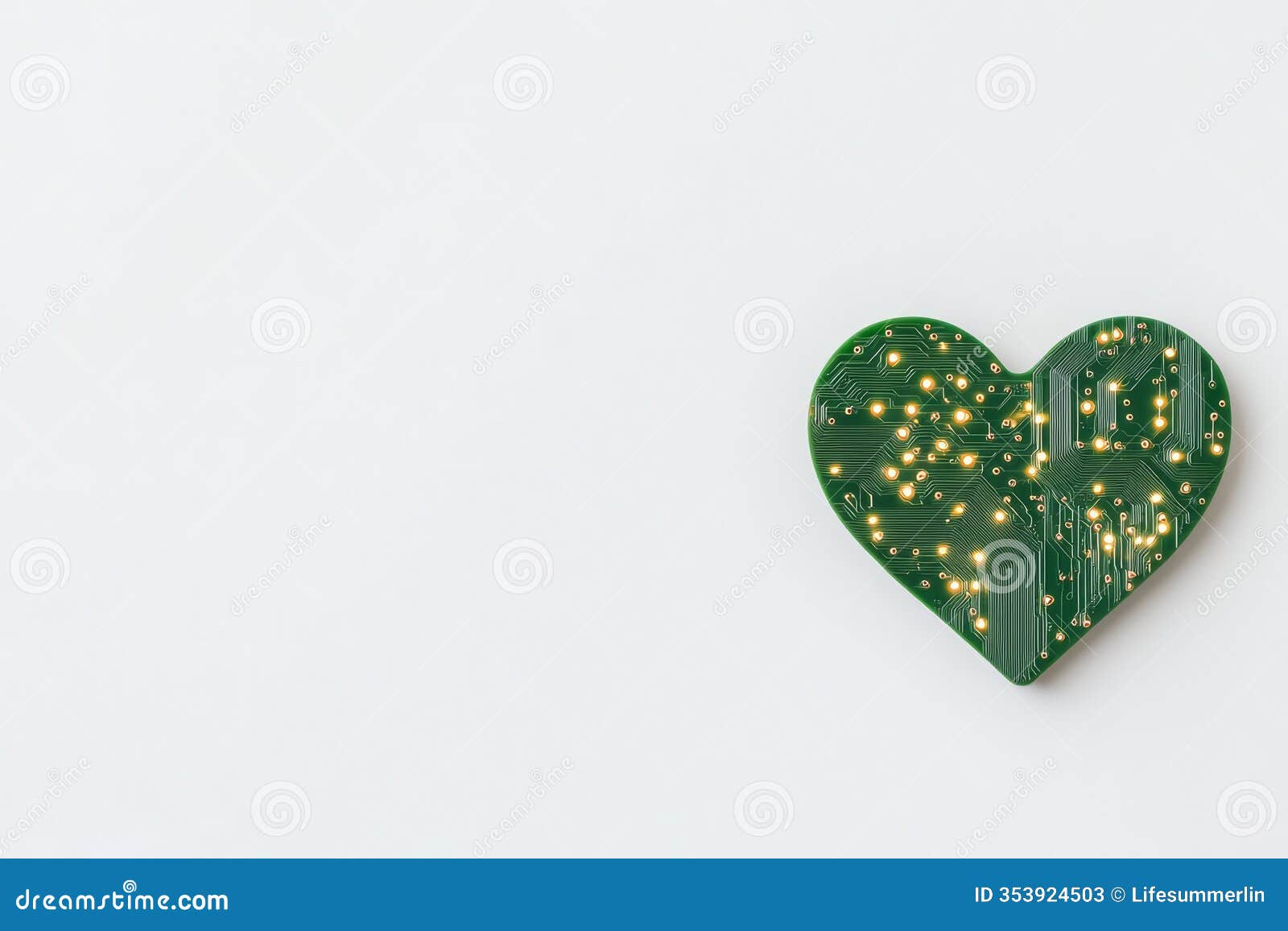 Heart-Shaped Circuit Board Symbolizing Technology and Innovation on ...