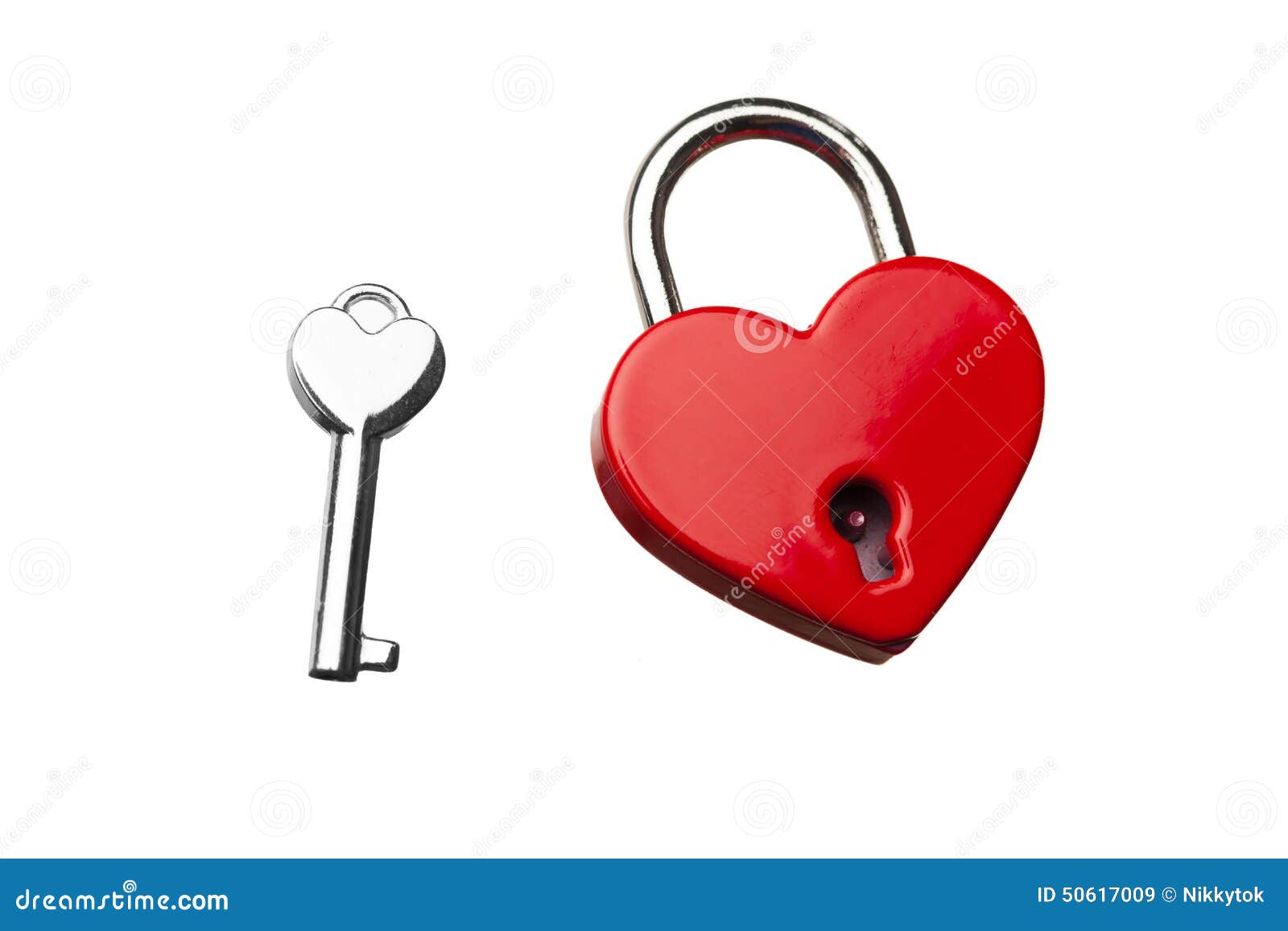 Heart Shaped Closed Lock with Key Stock Image - Image of color ...