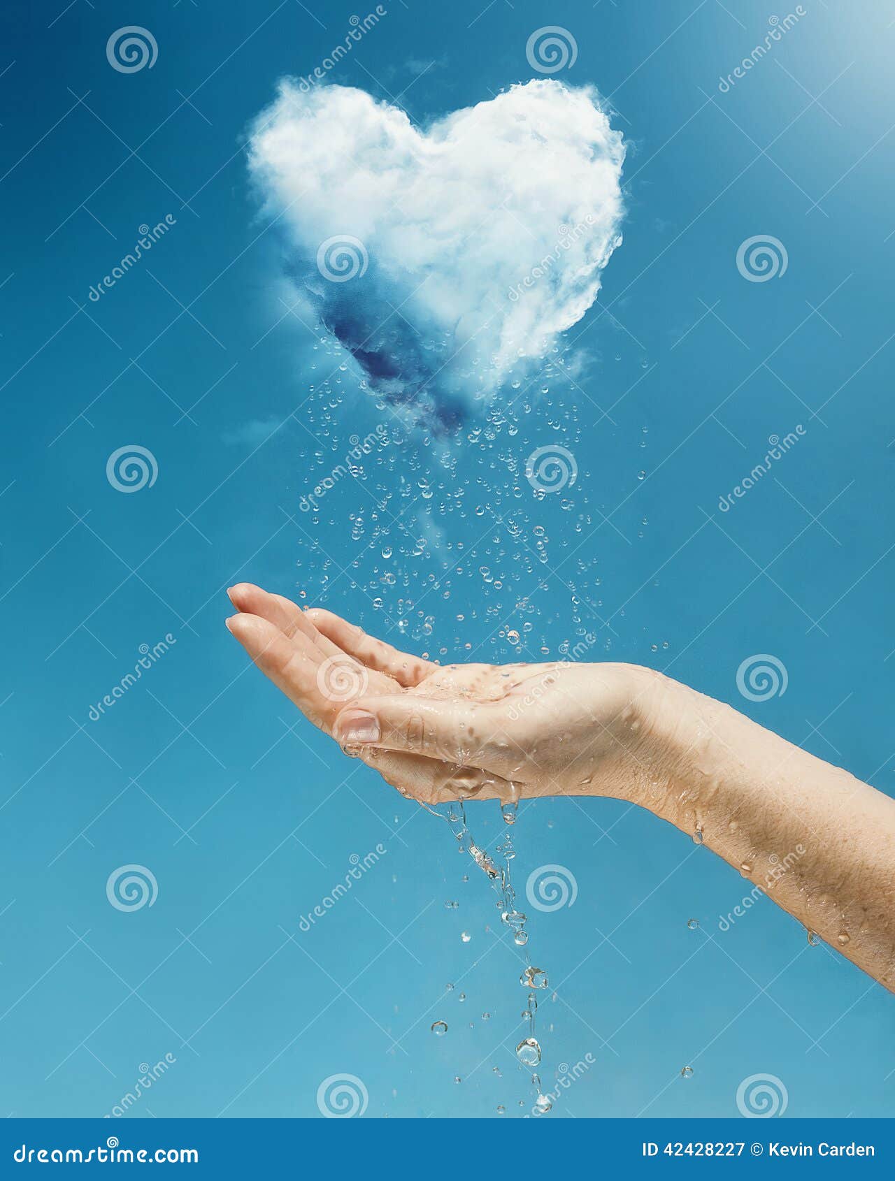 Heart Shaped Cloud Rain Storm Stock Image - Image of hands, concept ...