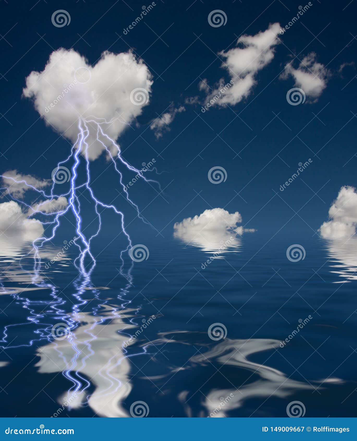 Cloud With Thunderbolt Icon On White Background. Simple Element ...