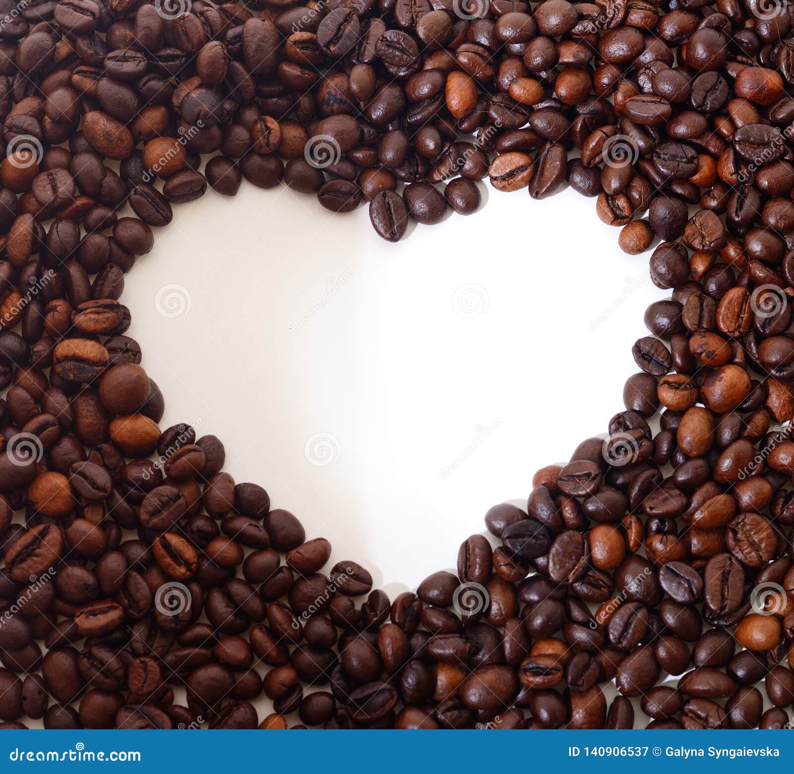Heart shaped coffee beans stock image. Image of love - 140906537