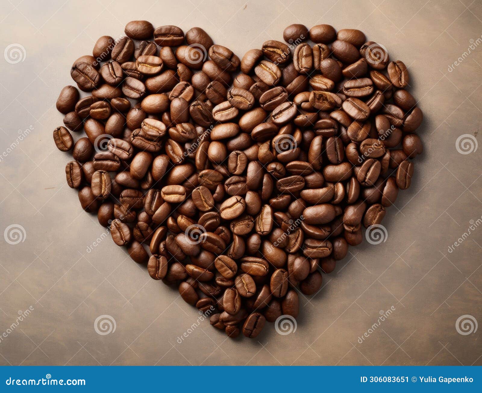 Heart Shaped Coffee Beans Made Out of Beans Stock Image - Image of ...