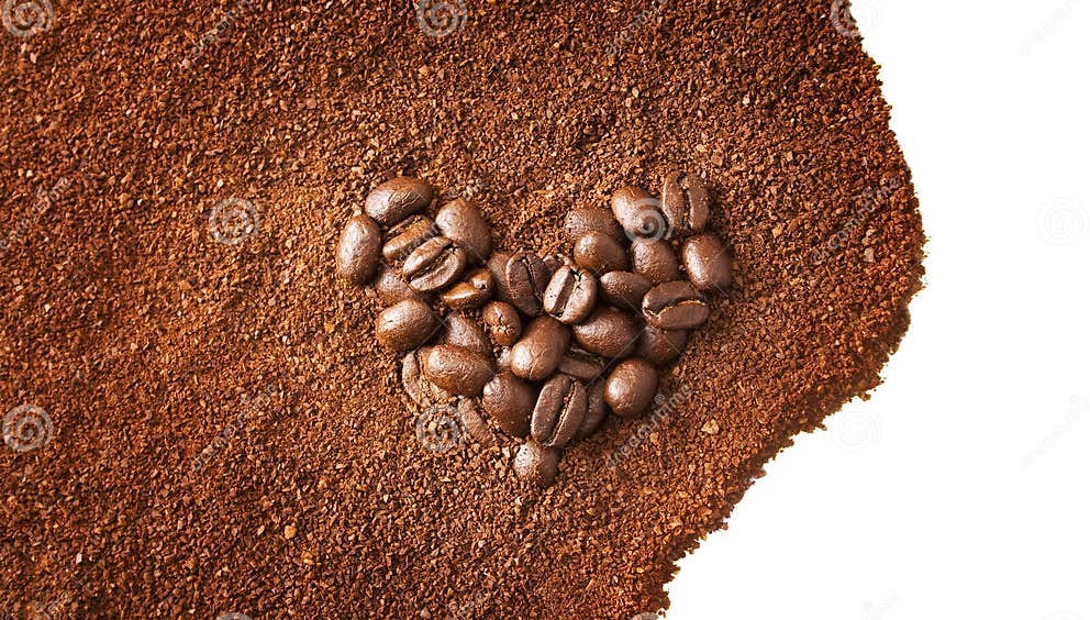 Heart shaped coffee beans stock image. Image of beautiful - 36339151