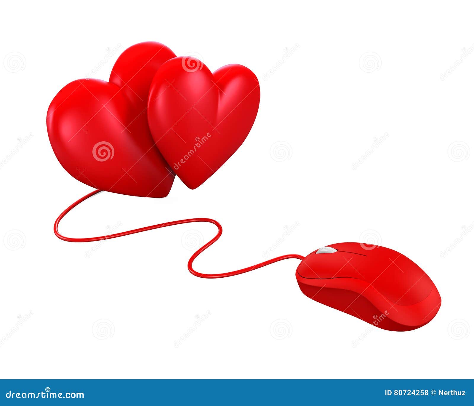 Heart Shaped and Computer Mouse Stock Illustration - Illustration of ...