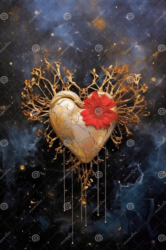 Heart-shaped Constellation in a Celestial Map Stock Illustration ...