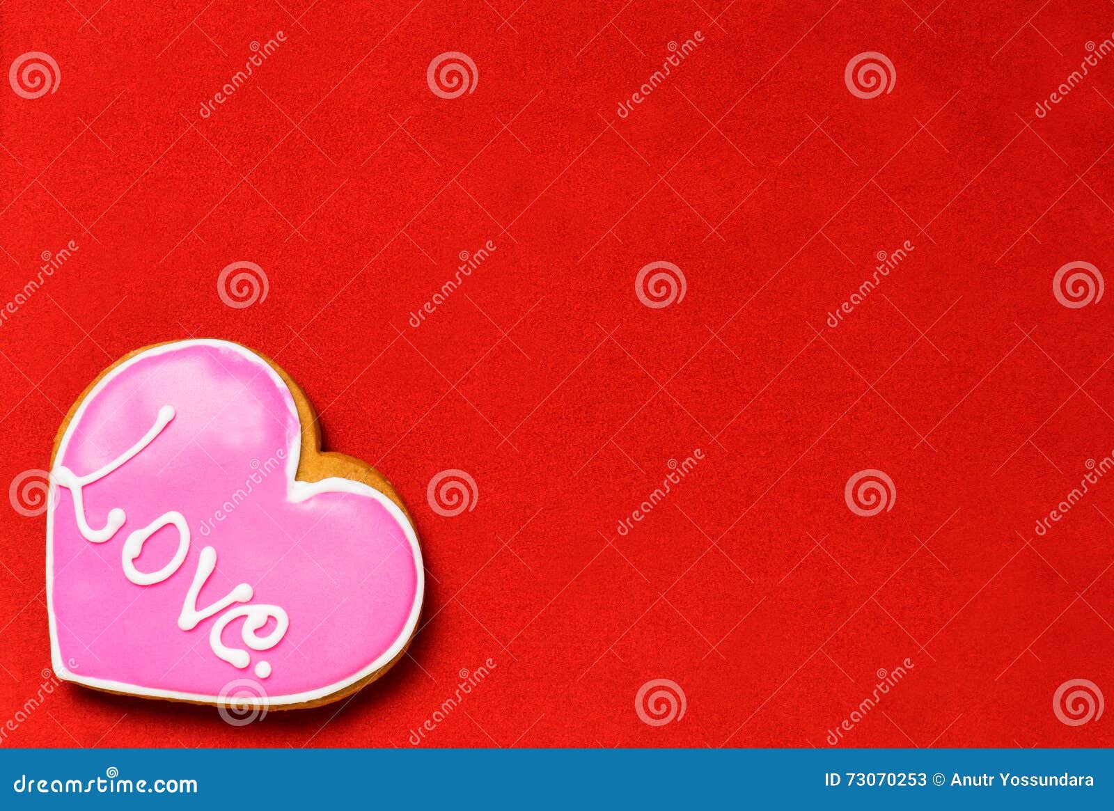 Heart Shaped Cookie on Red Carpet Texture Stock Image - Image of ...