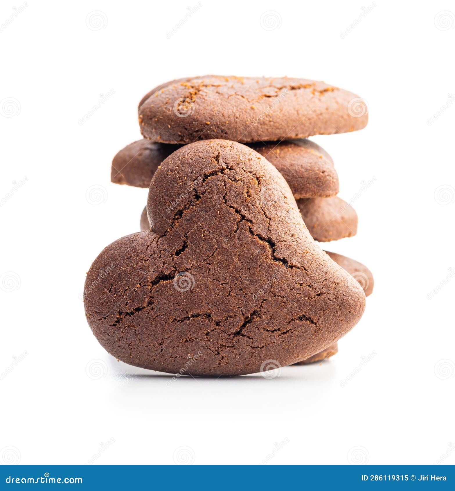 Heart Shaped Cookies Isolated on White Background Stock Image - Image ...