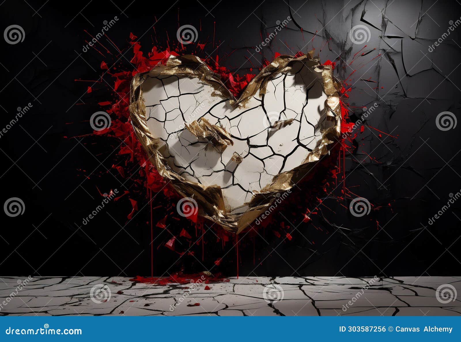 Heartbreak Explosion: Unleashed Emotions Stock Photo - Image of ...