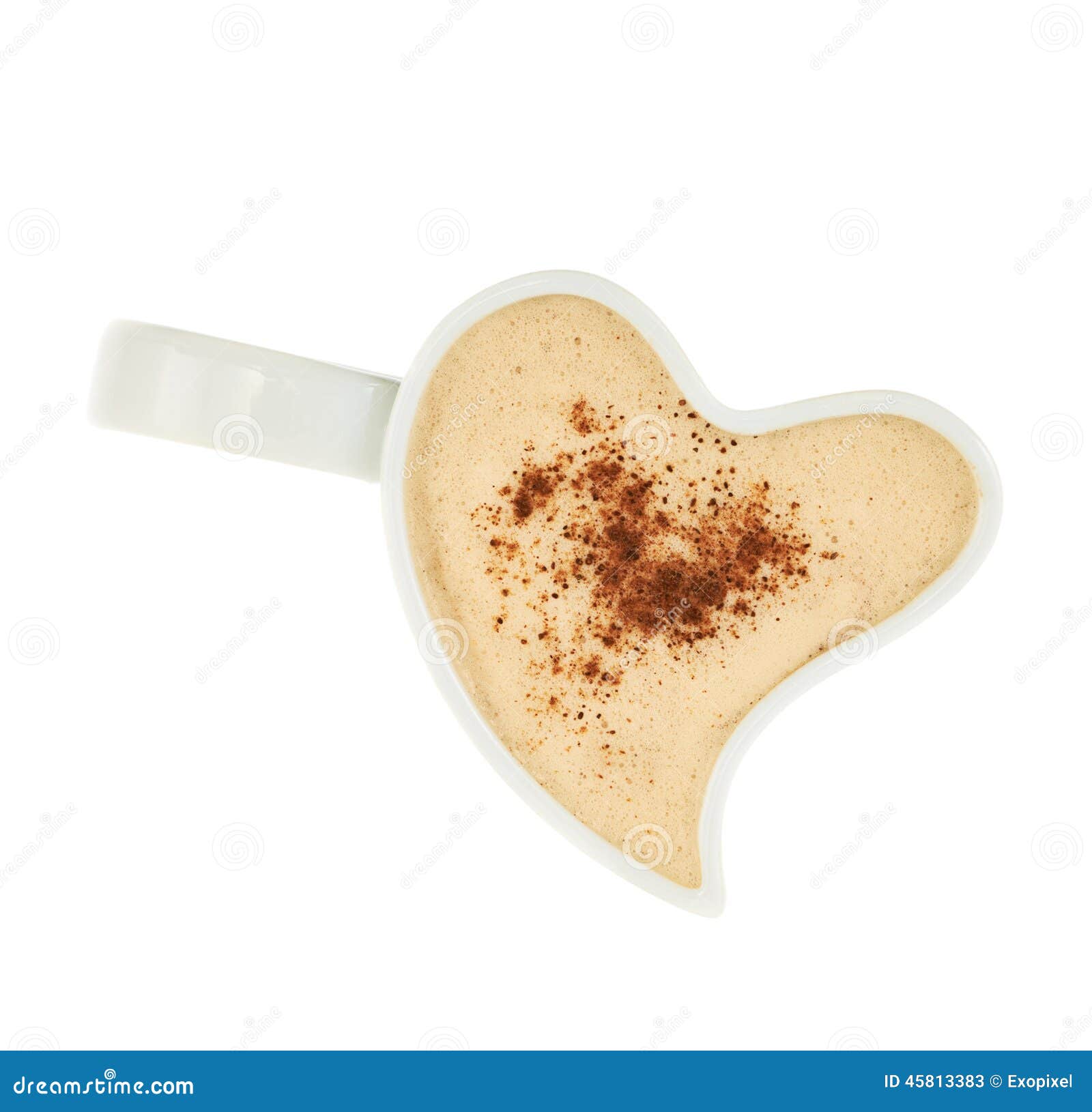 Heart shaped cup of coffee stock image. Image of gourmet - 45813383