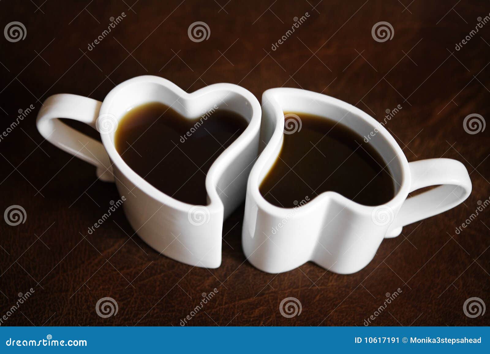 Heart Shaped Cups of Coffee Stock Image - Image of cups, shaped: 10617191