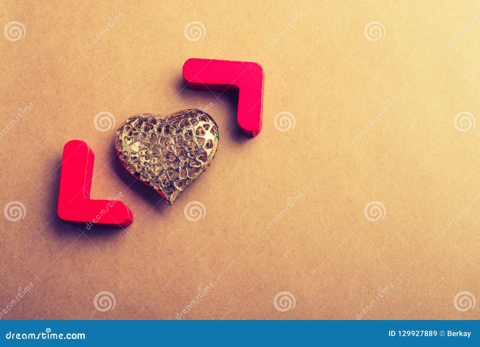 Heart Shaped Decorative Object in Brackets Stock Image - Image of ...