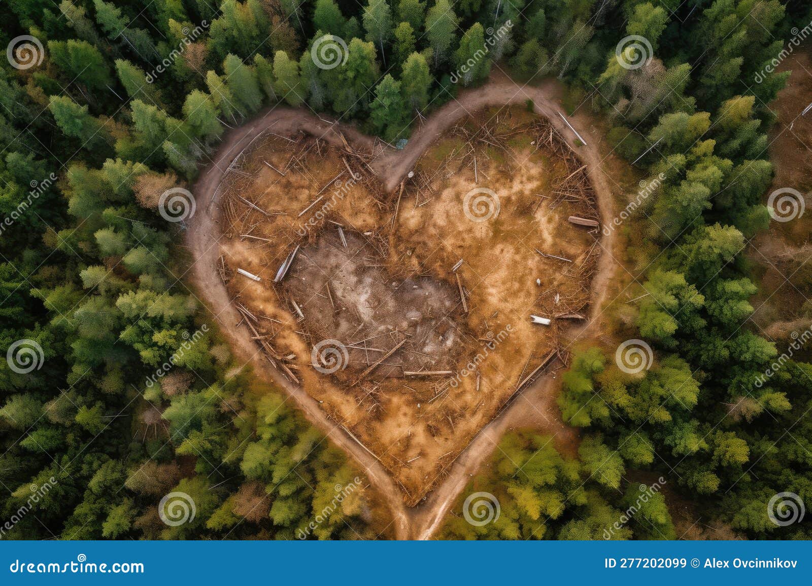 Heart-Shaped Deforestation From Above: Devastating Loss Of Trees ...
