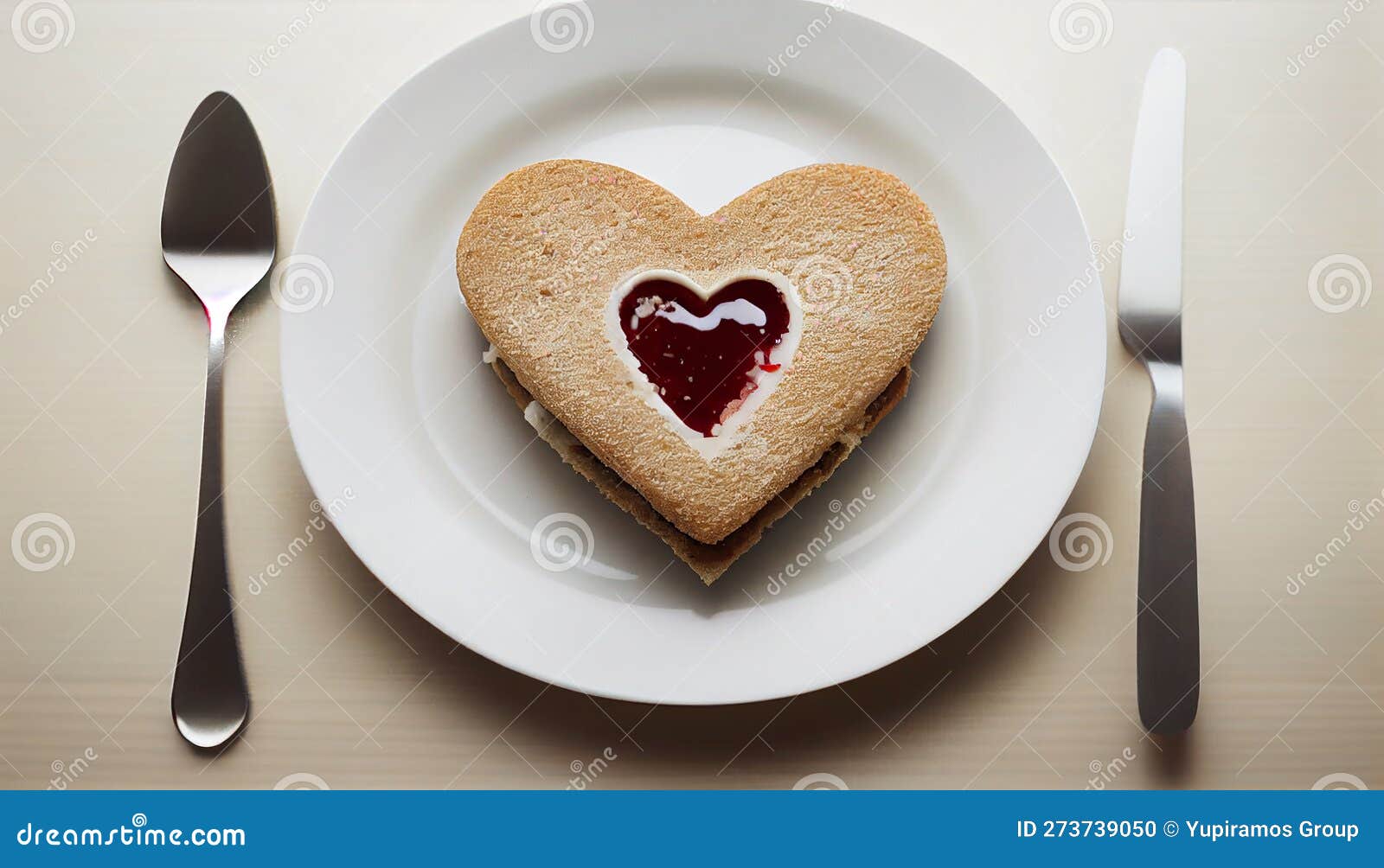 Heart Shaped Dessert Fresh Shortbread, Raspberry, Chocolate Generated ...