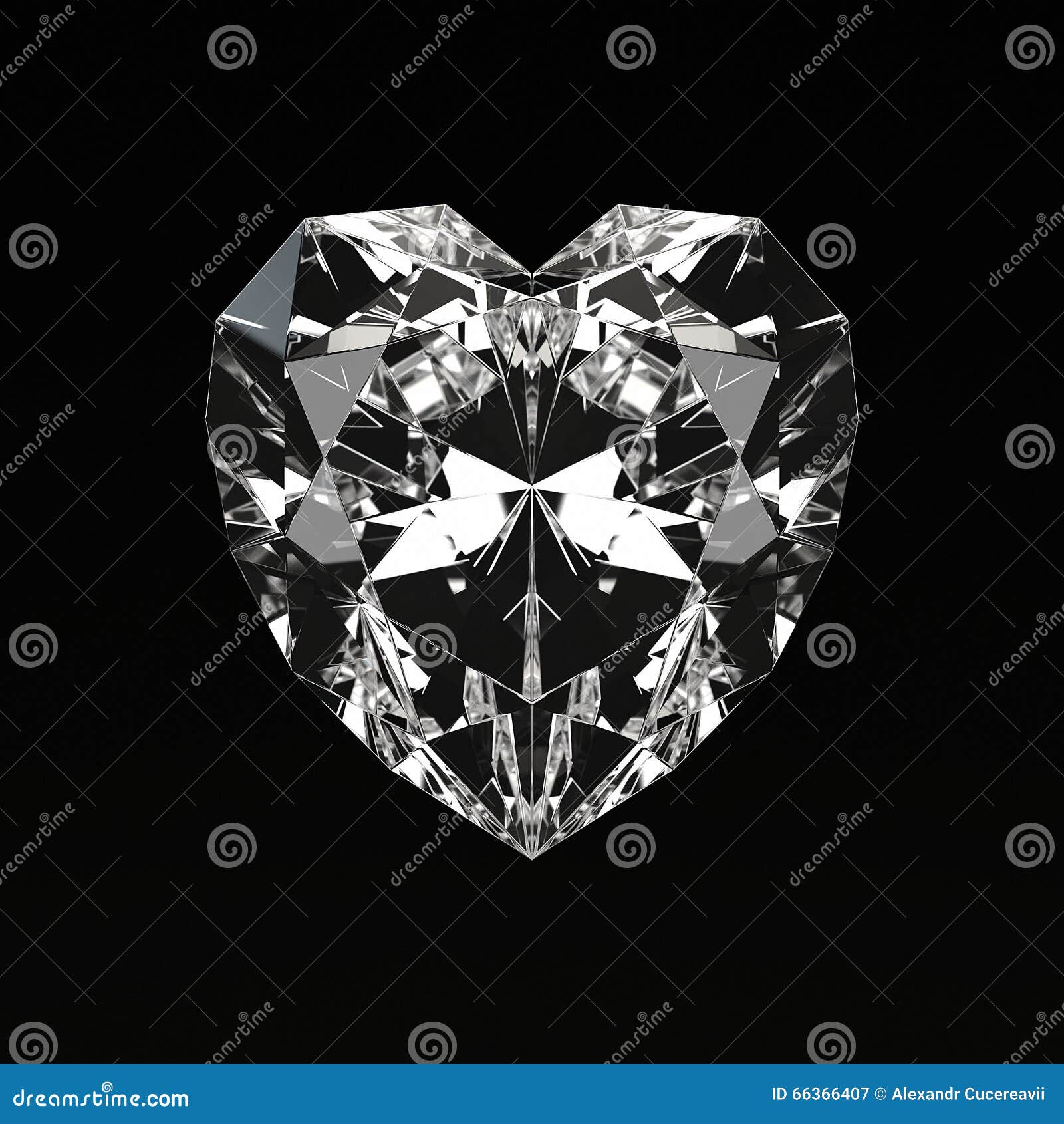 Heart shaped diamond stock illustration. Illustration of gems - 66366407