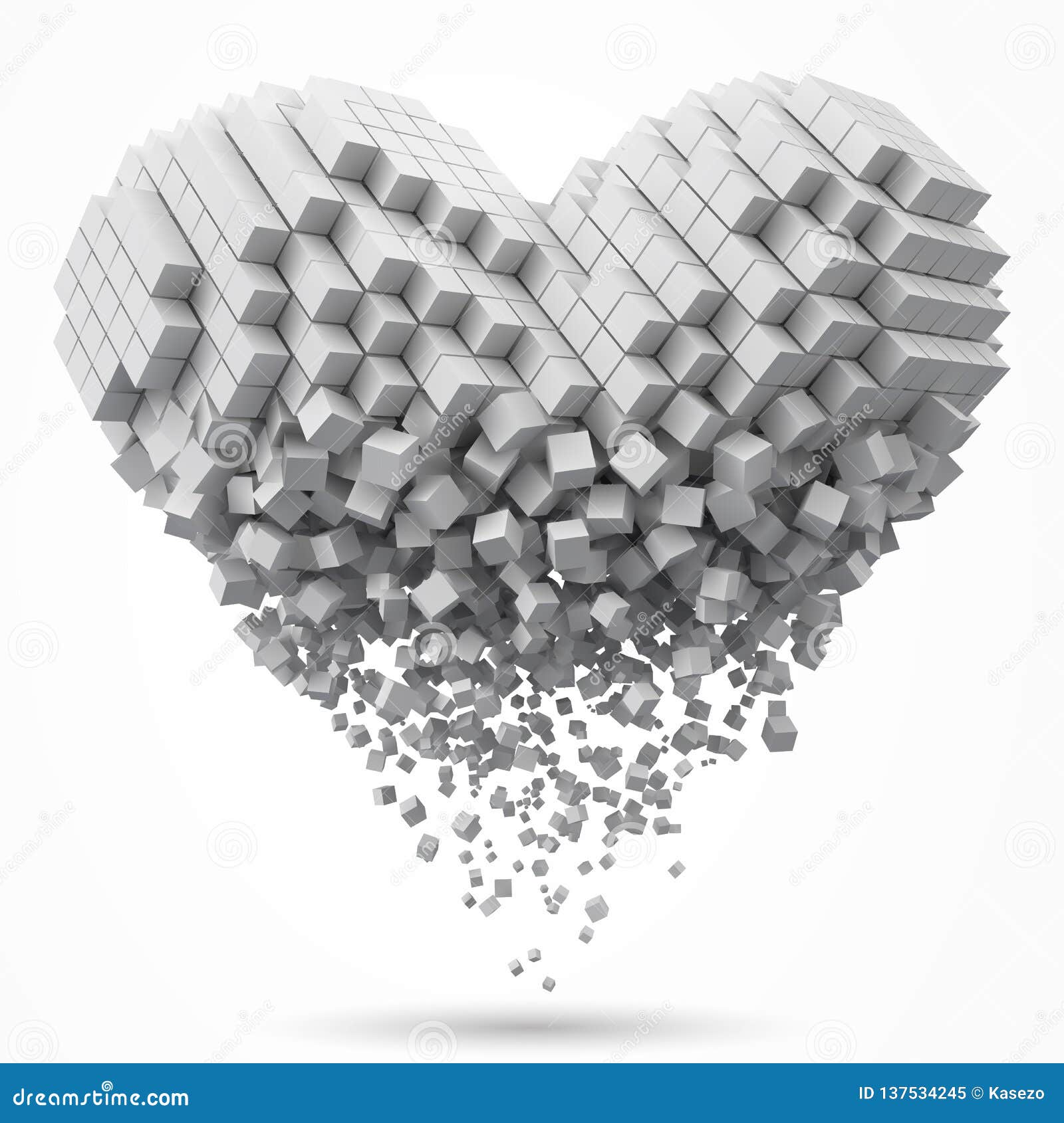 Heart Dissolving Into Small Hearts Stock Image | CartoonDealer.com ...
