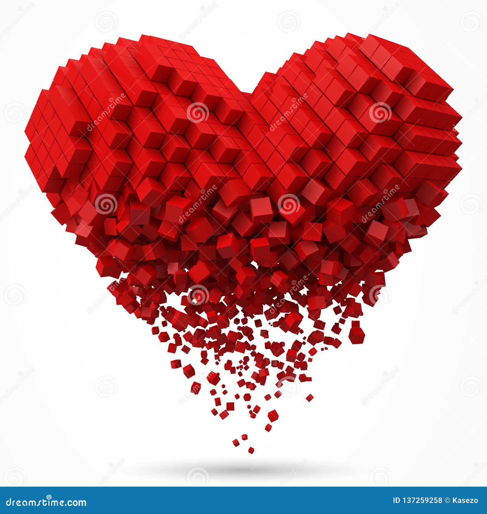 Heart Dissolving Into Small Hearts Stock Image | CartoonDealer.com ...