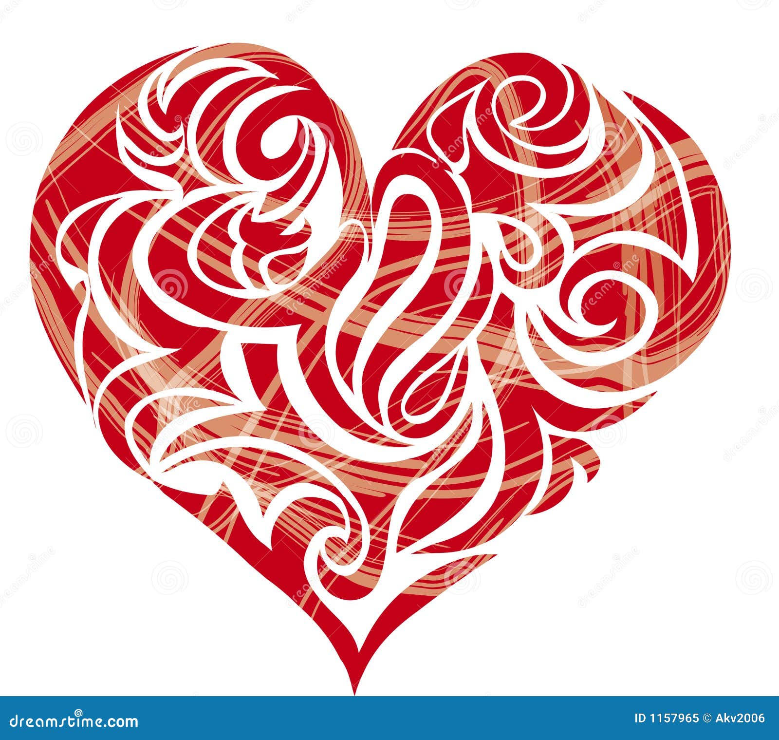 Heart shaped figure stock vector. Illustration of antique - 1157965