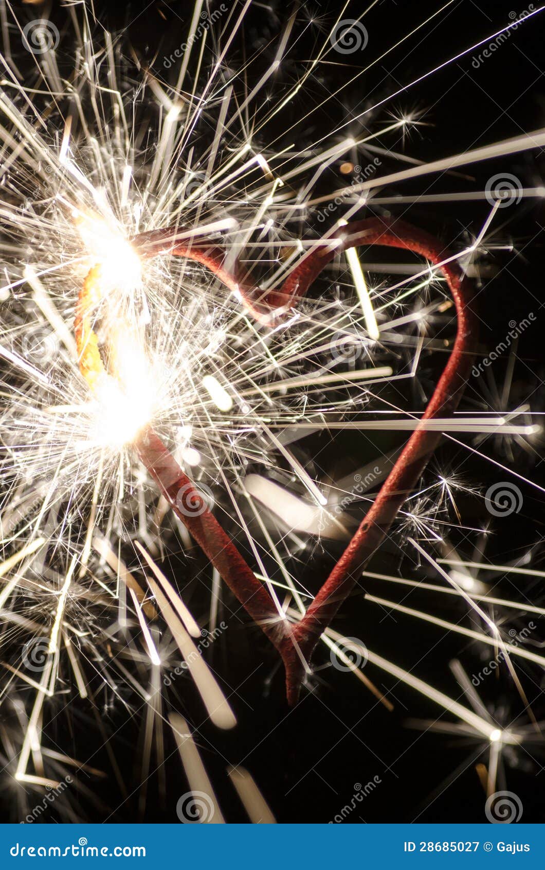 Heart shaped firework stock image. Image of sparkle, fiery - 28685027