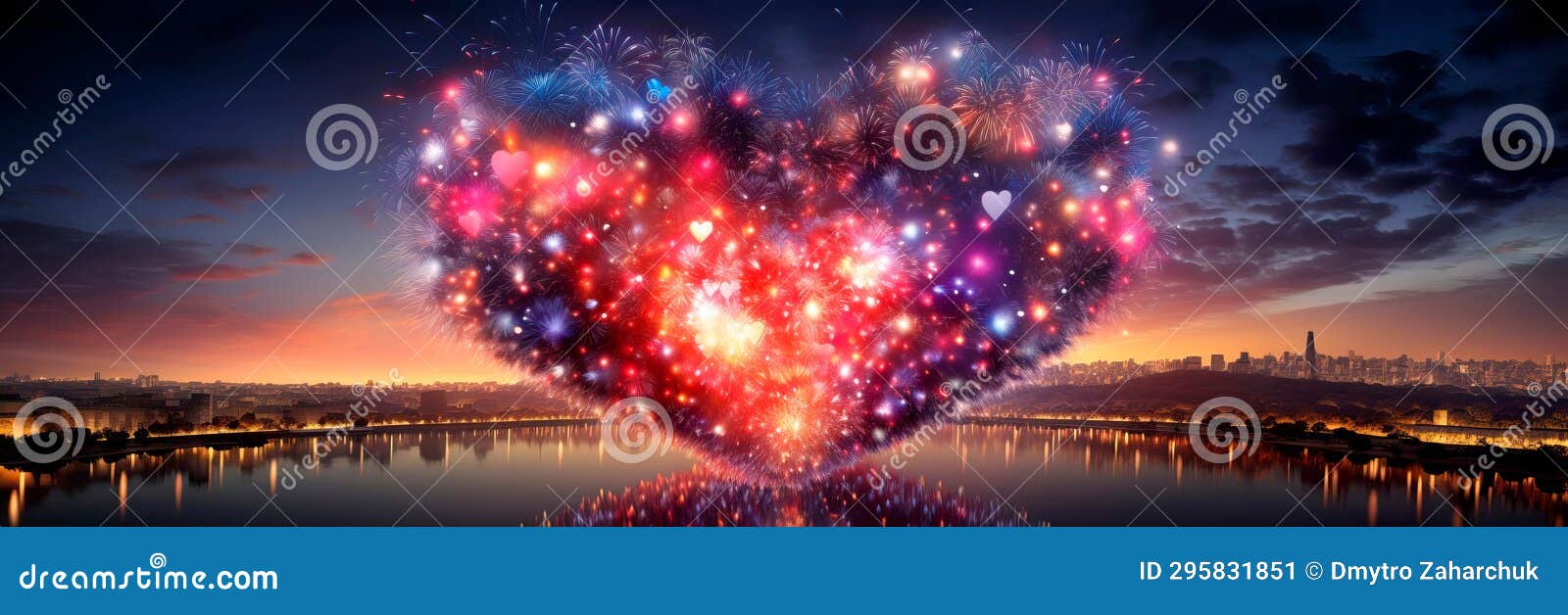Heart-Shaped Fireworks: a Fireworks Display in the Shape of a Heart ...