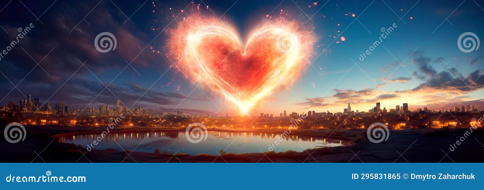 Heart-Shaped Fireworks: a Fireworks Display in the Shape of a Heart ...