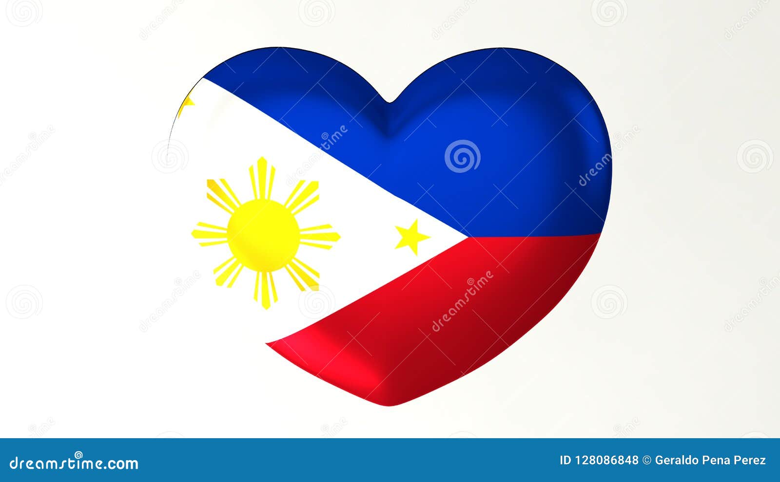 I Love Philippines. Hand Drawn Letters With Red Heart. Vector ...