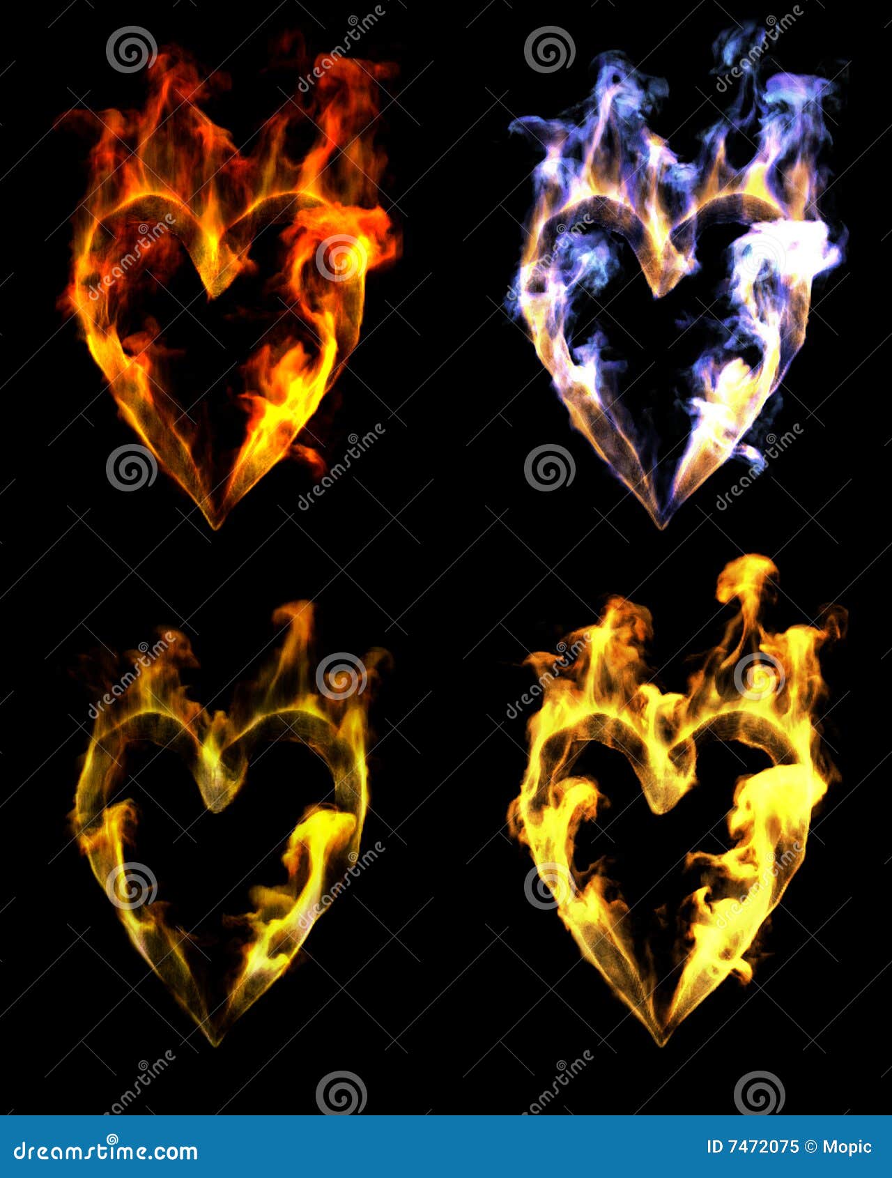 Heart shaped flames stock illustration. Illustration of flammable - 7472075