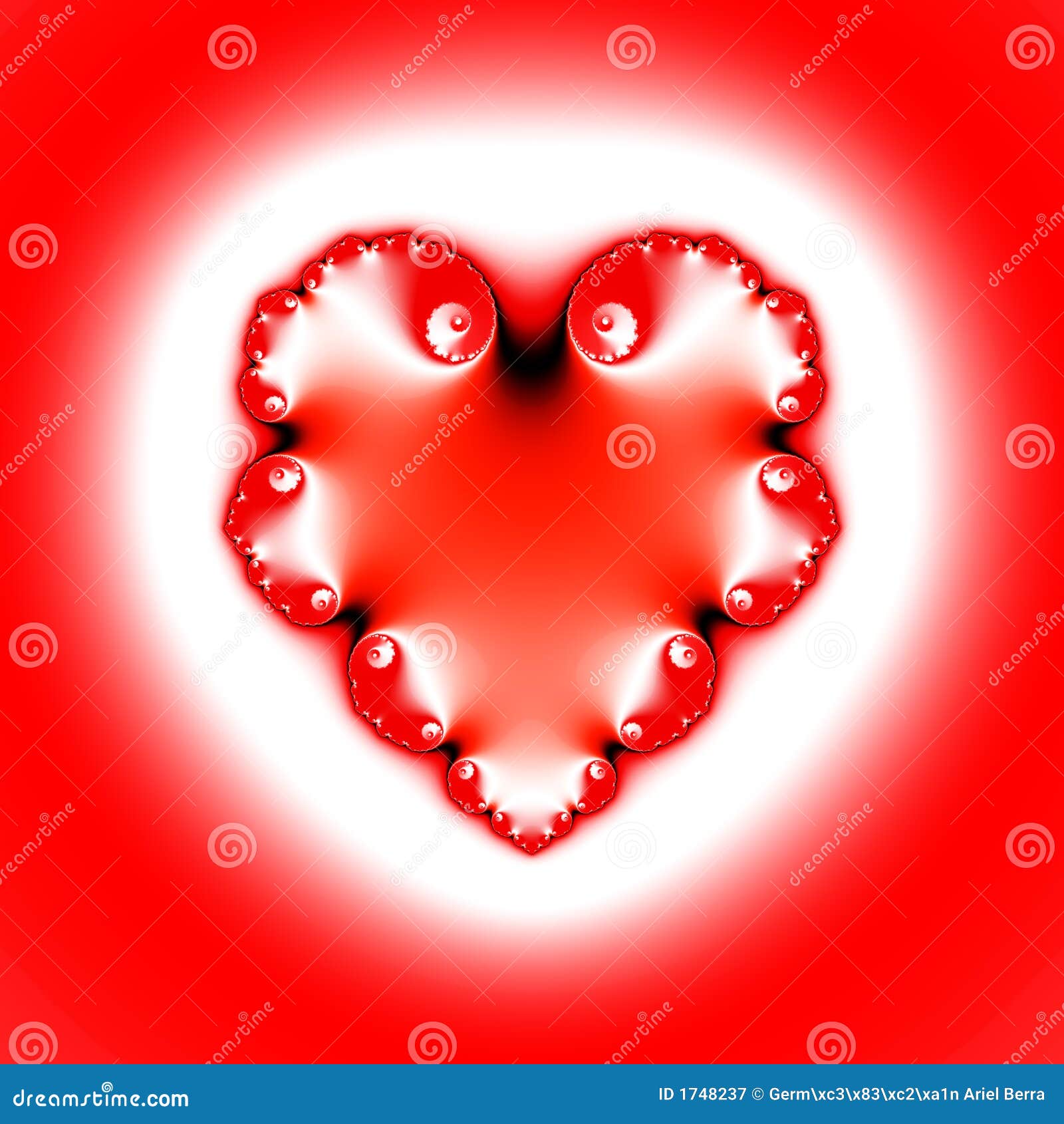 Heart Shaped Fractal stock illustration. Illustration of involved - 1748237