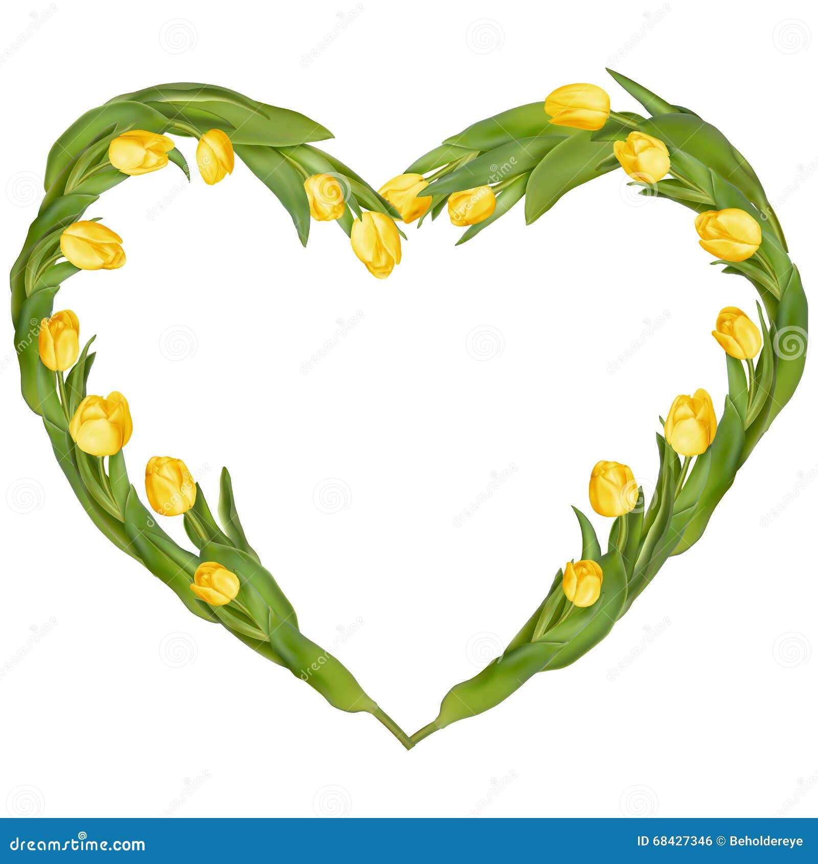 Heart-shaped frame. EPS 10 stock vector. Illustration of foliage - 68427346