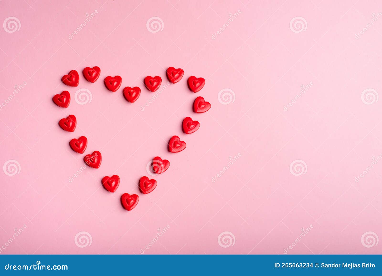 Heart-shaped Frame Made with Small Hearts Stock Photo - Image of ...