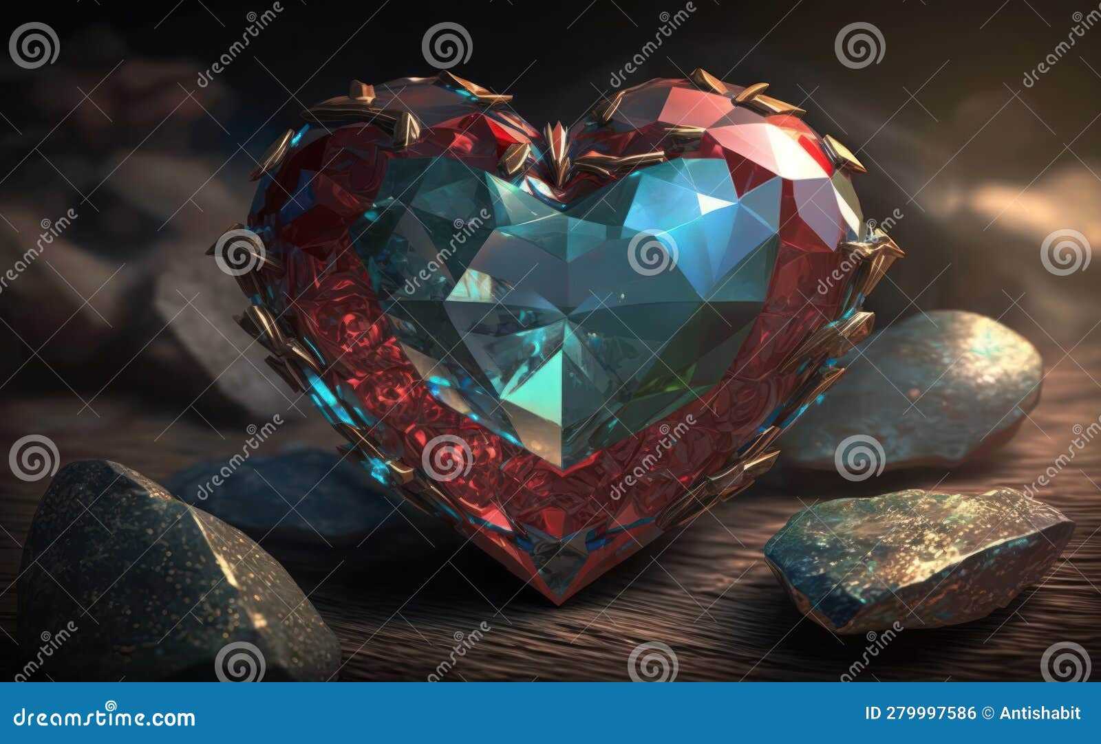 Heart Shaped Gem stock illustration. Illustration of marquise - 279997586