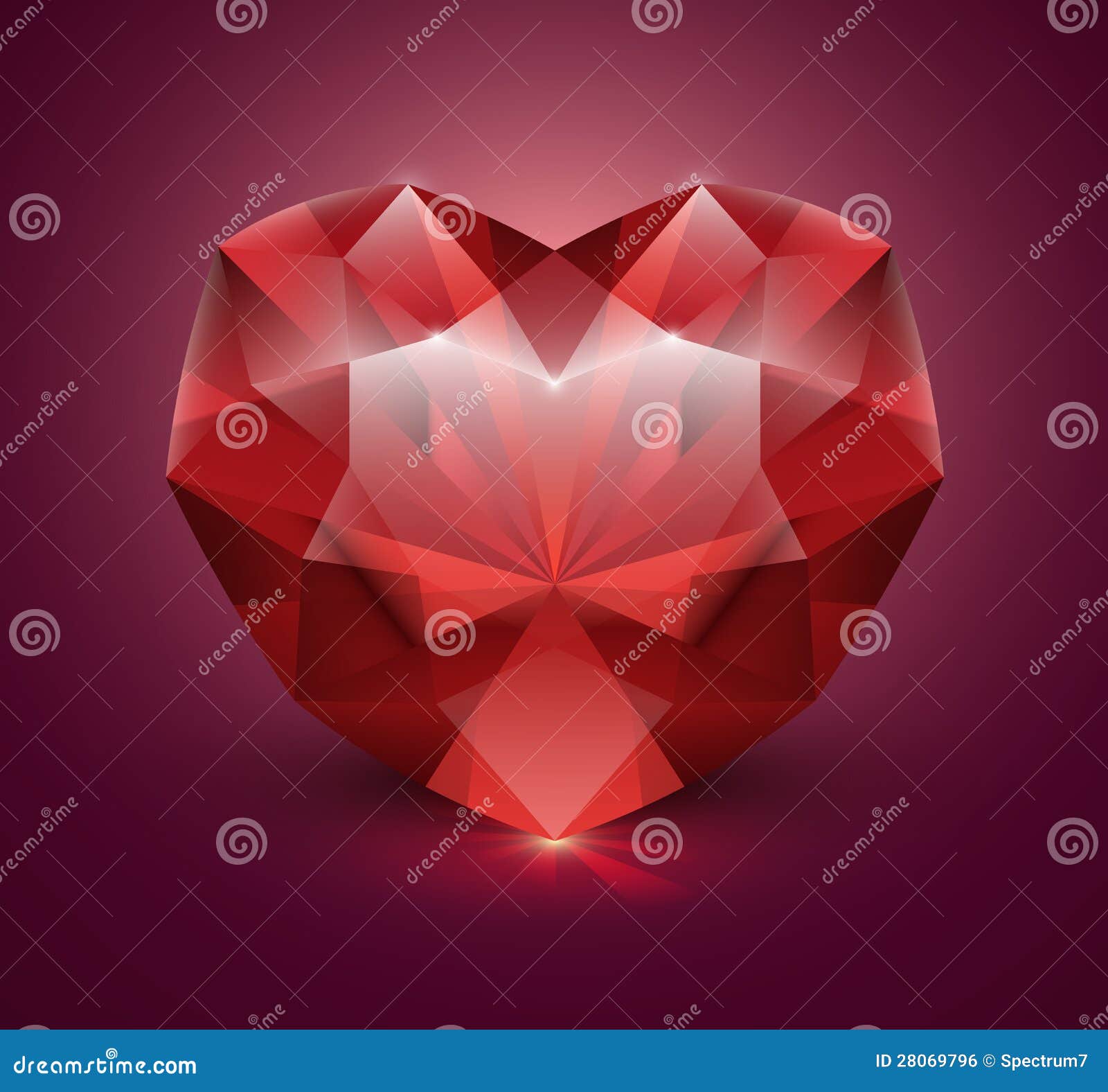 Heart shaped gem stone stock vector. Illustration of love - 28069796
