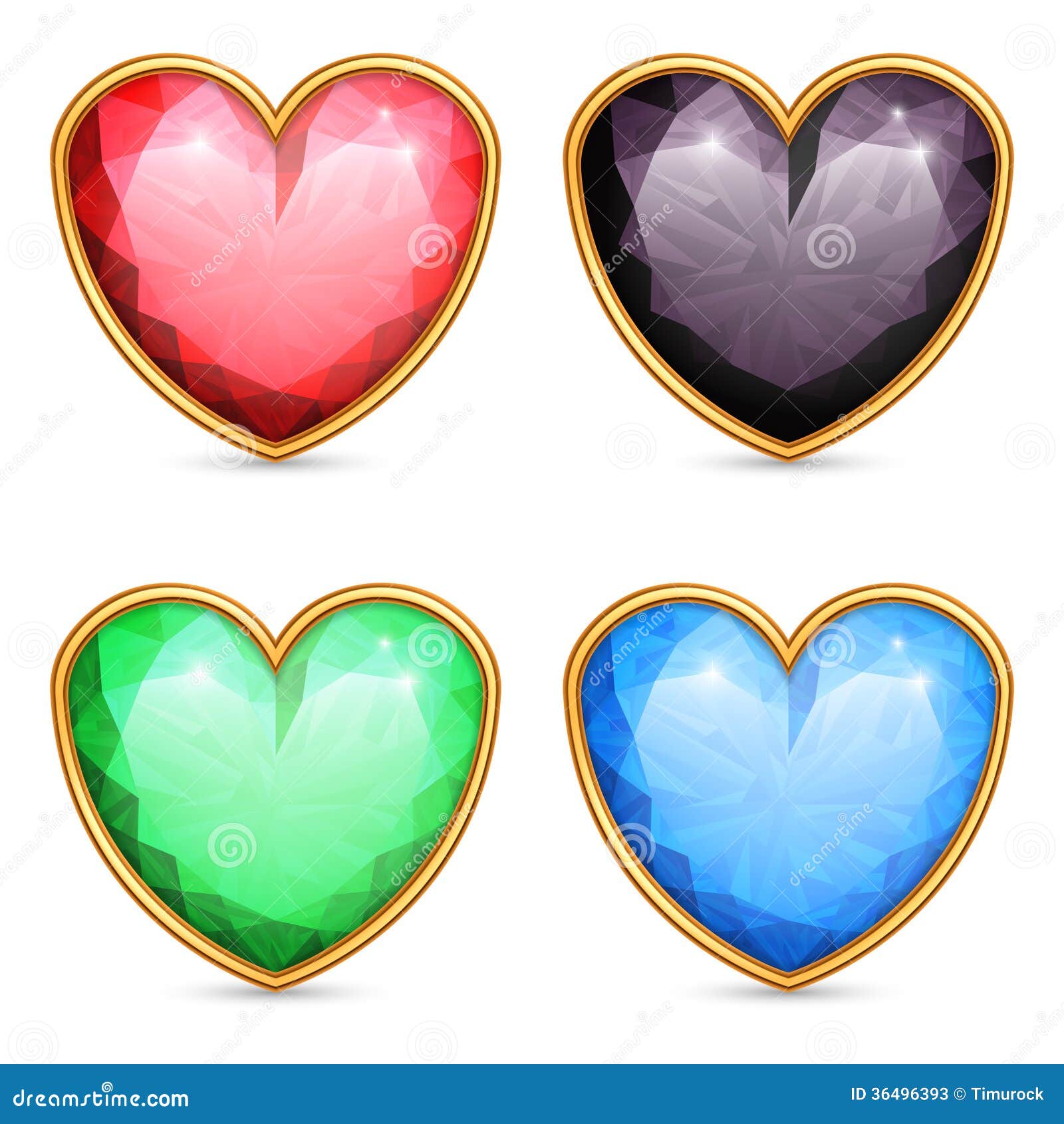 Heart shaped gems. stock vector. Illustration of ruby - 36496393