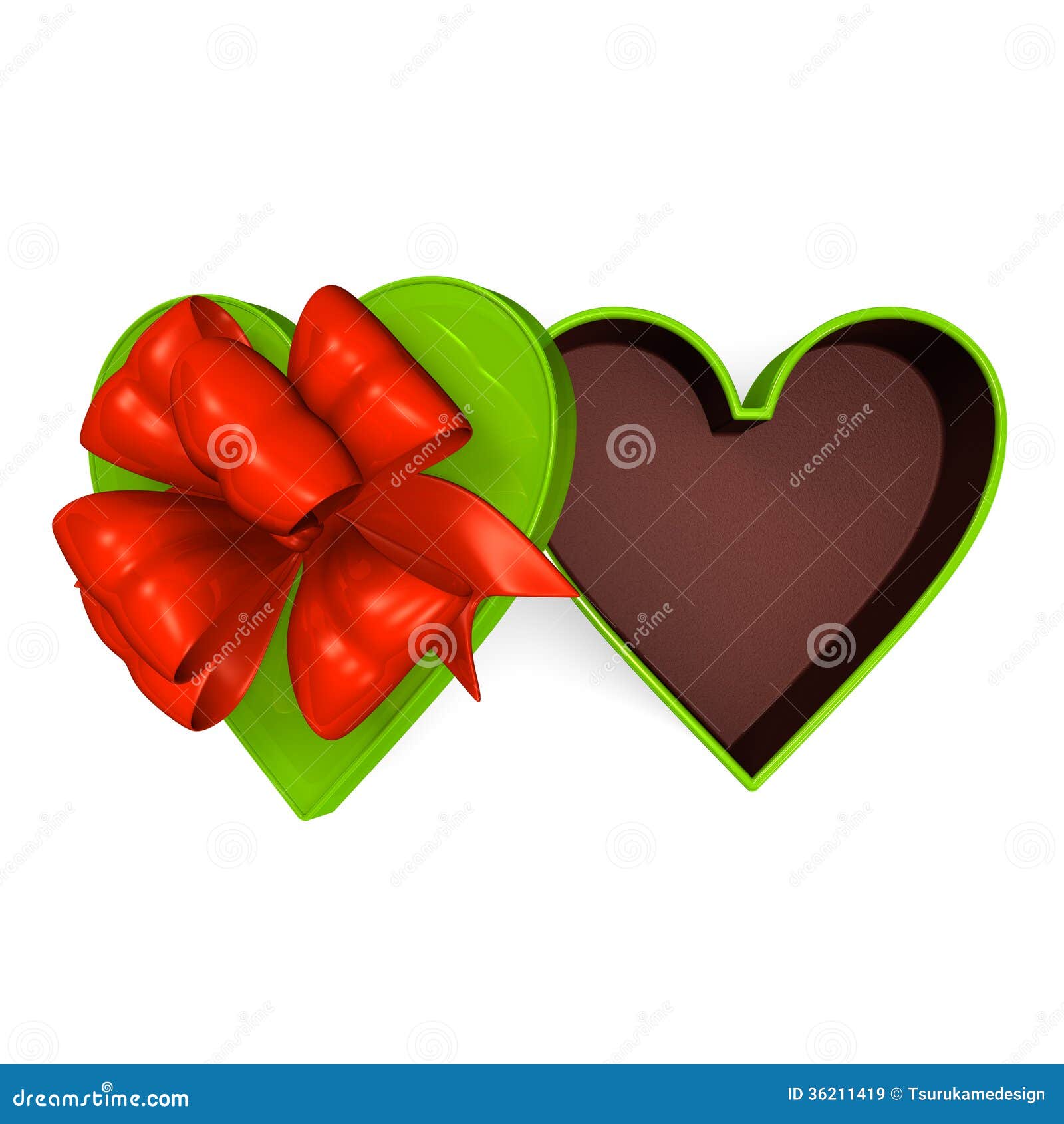 Heart-Shaped Gift Box that is Opened Top View Stock Illustration ...
