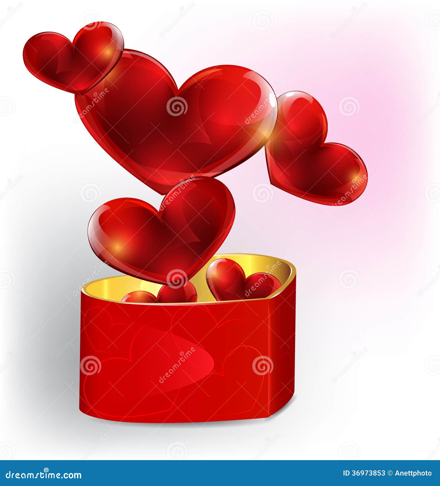 Heart shaped gift box stock vector. Illustration of february - 36973853