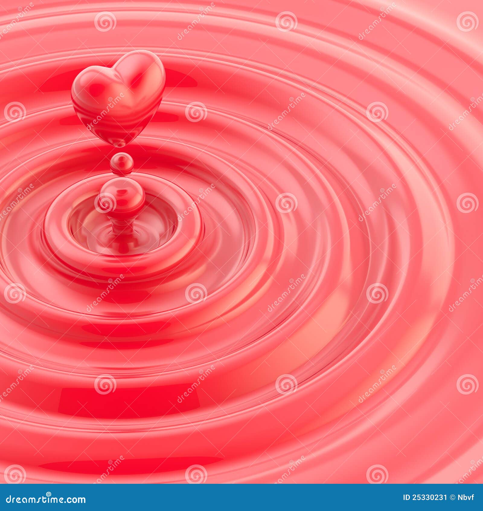 Heart Shaped Glossy Liquid Drop Stock Illustration - Illustration of ...