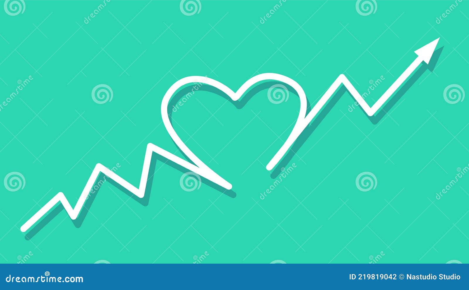 Heart Shaped Graph. Growing Trend. Rising Chart. Vector | CartoonDealer ...