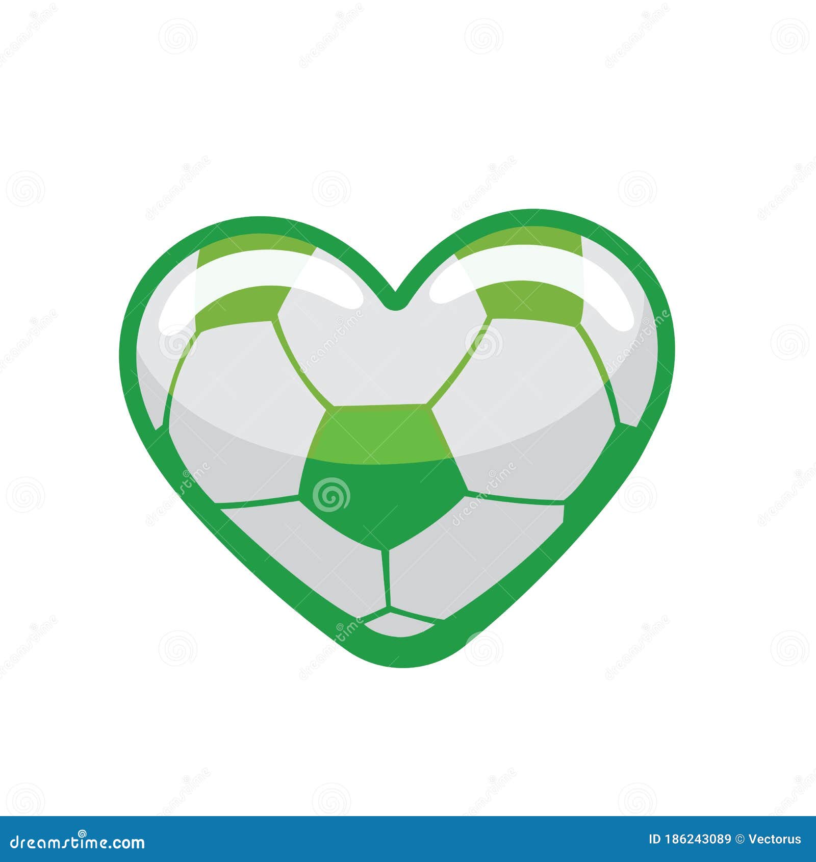 Soccer Ball Shaped As Heart
