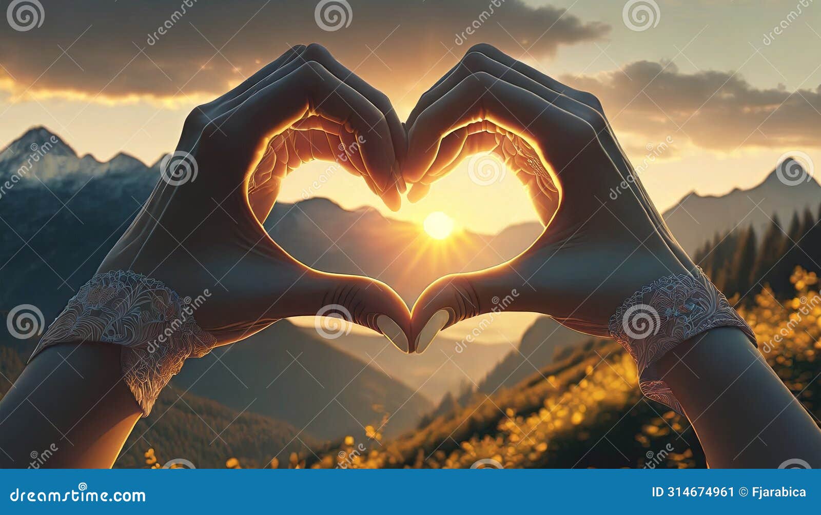Heart shaped hand gesture stock illustration. Illustration of circle ...
