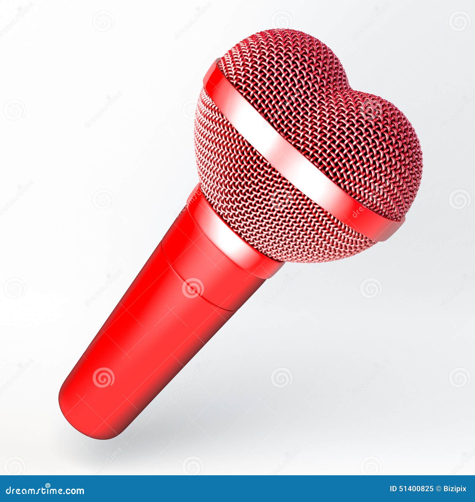 Heart Shaped Hand Microphone Stock Illustration - Illustration of love ...