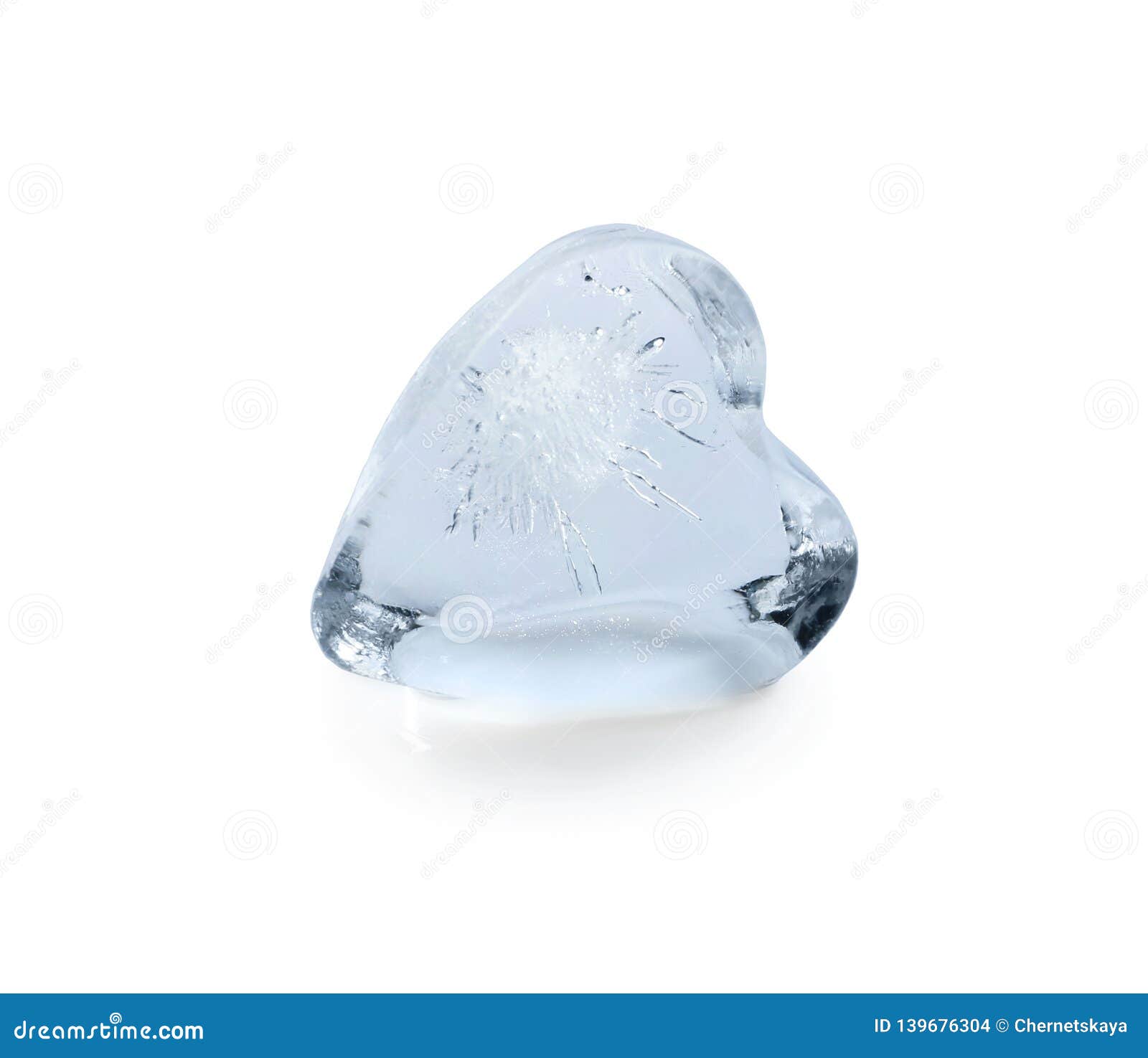 Heart shaped ice cube stock photo. Image of melting - 139676304