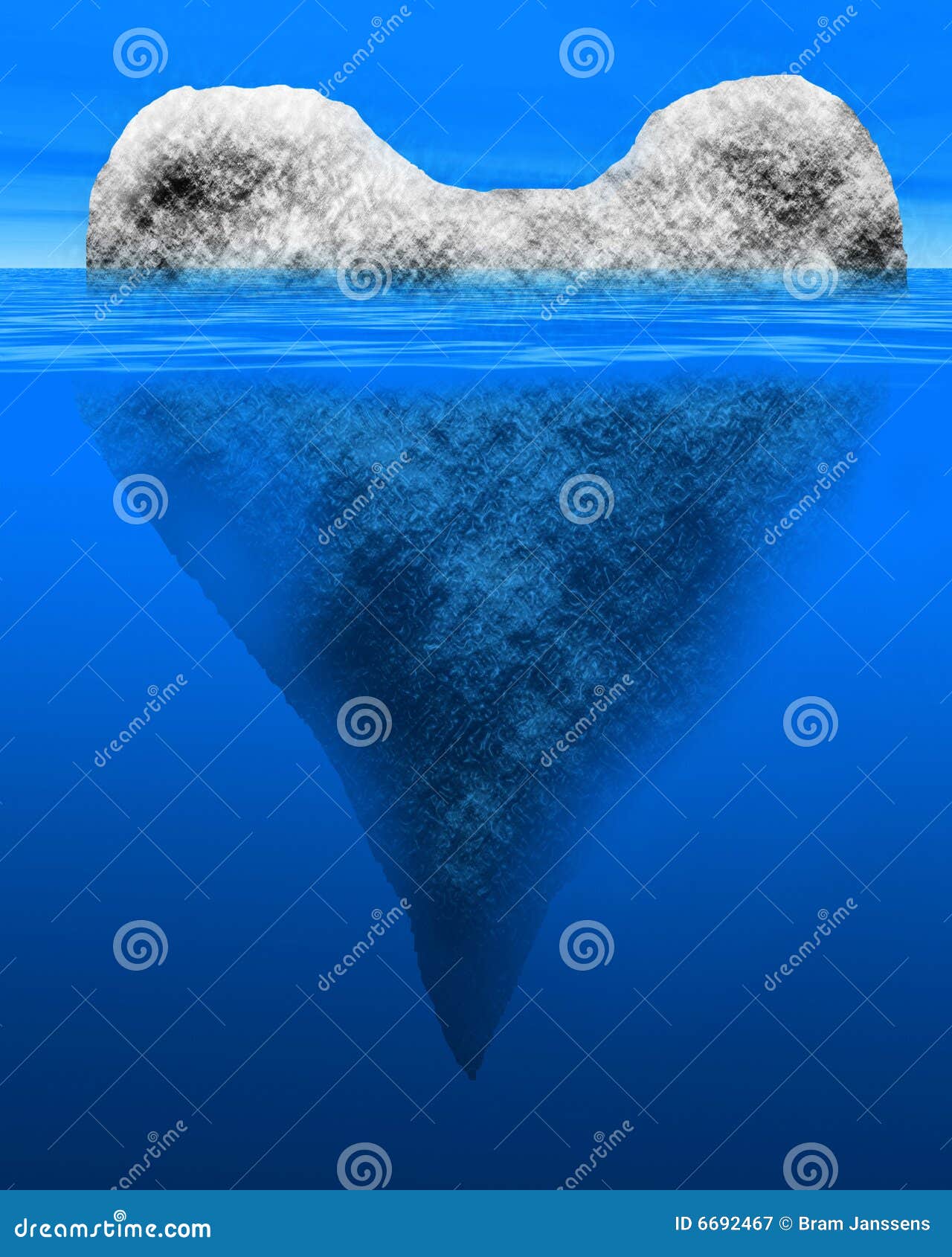 Heart shaped iceberg stock illustration. Illustration of form - 6692467