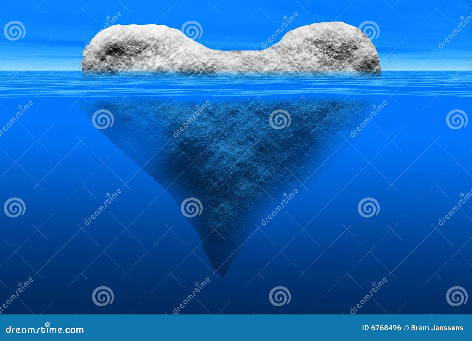 Heart shaped iceberg stock illustration. Illustration of feelings - 6768496