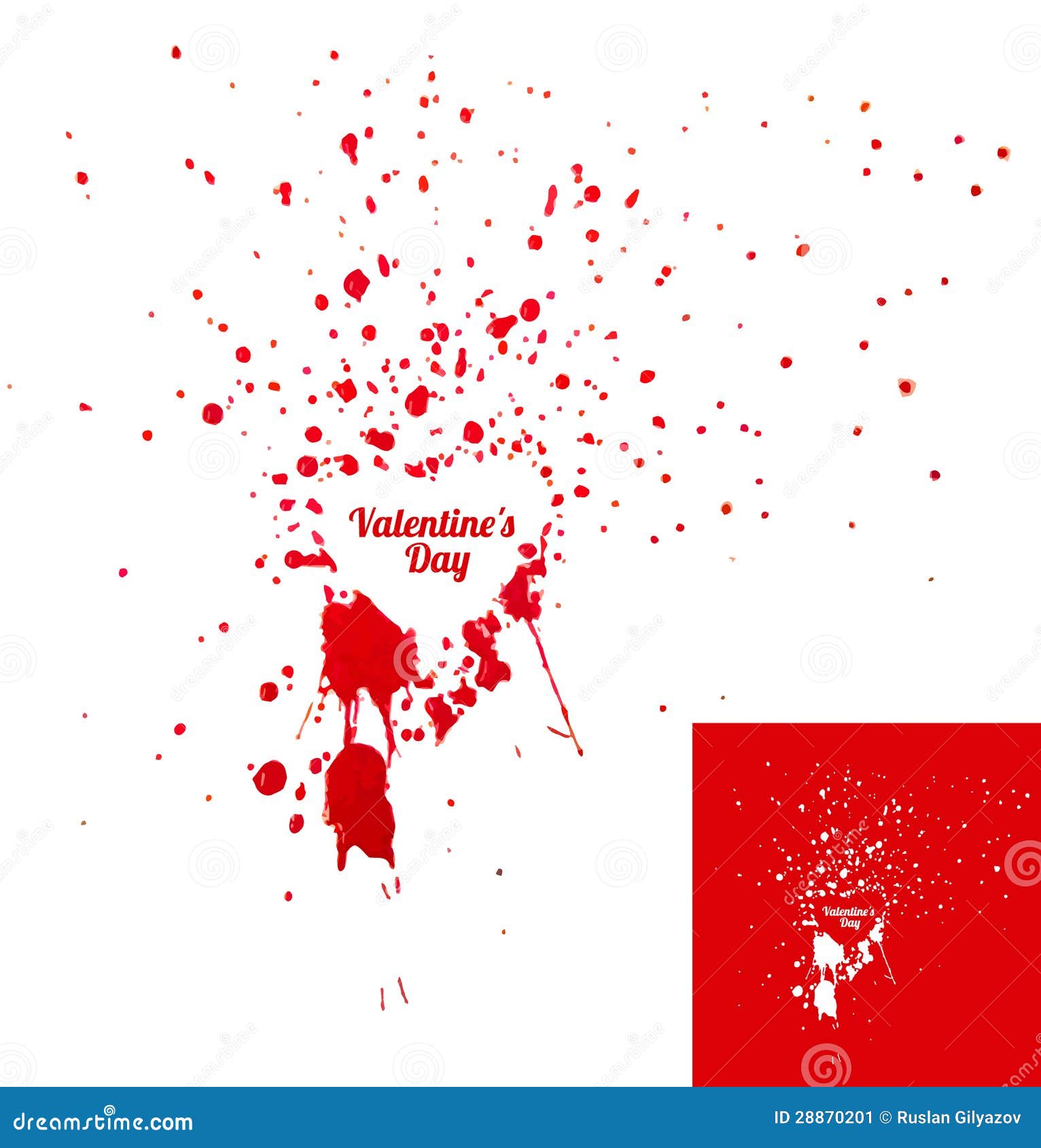 Heart Shaped Ink Stains. Vector Stock Vector - Illustration of isolated ...