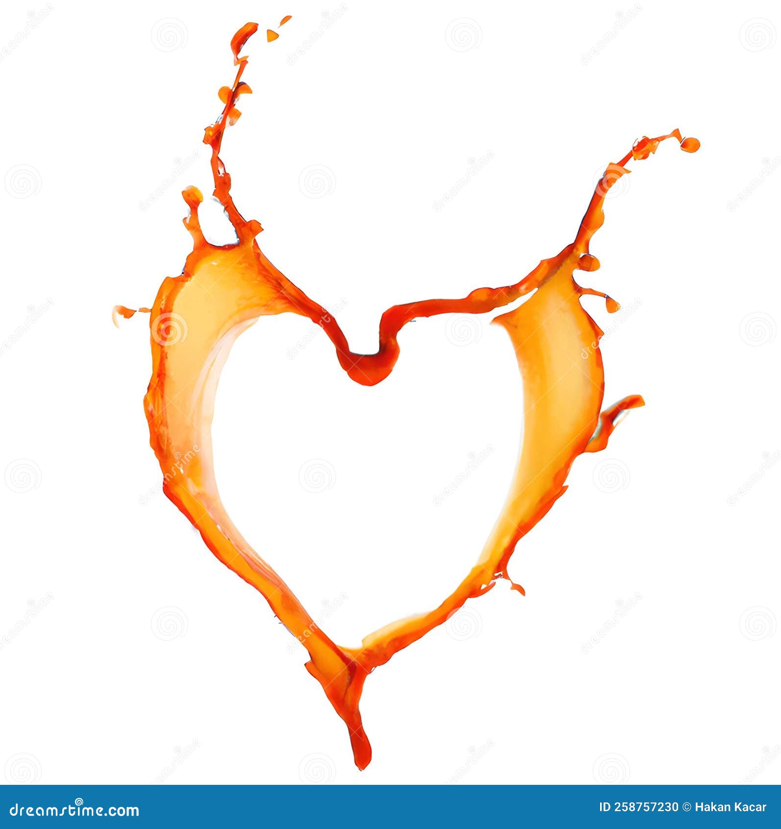 Heart shaped juice splash stock illustration. Illustration of water ...