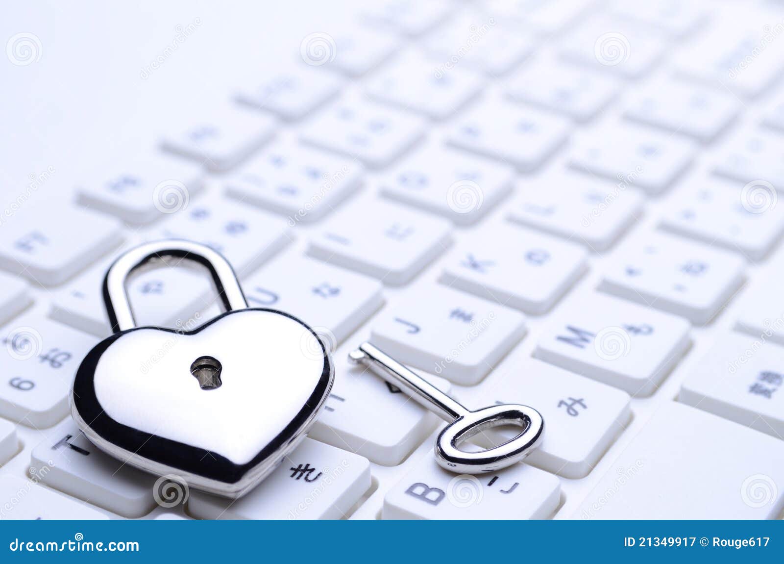 Heart-shaped key keyboard stock image. Image of keynote - 21349917