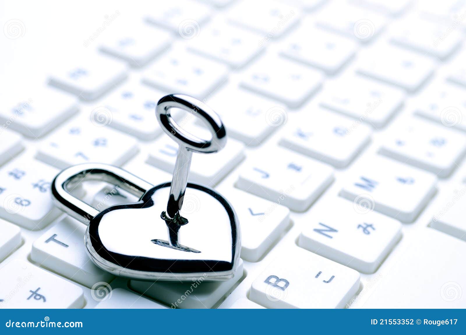 Heart-shaped key keyboard stock photo. Image of tone - 21553352