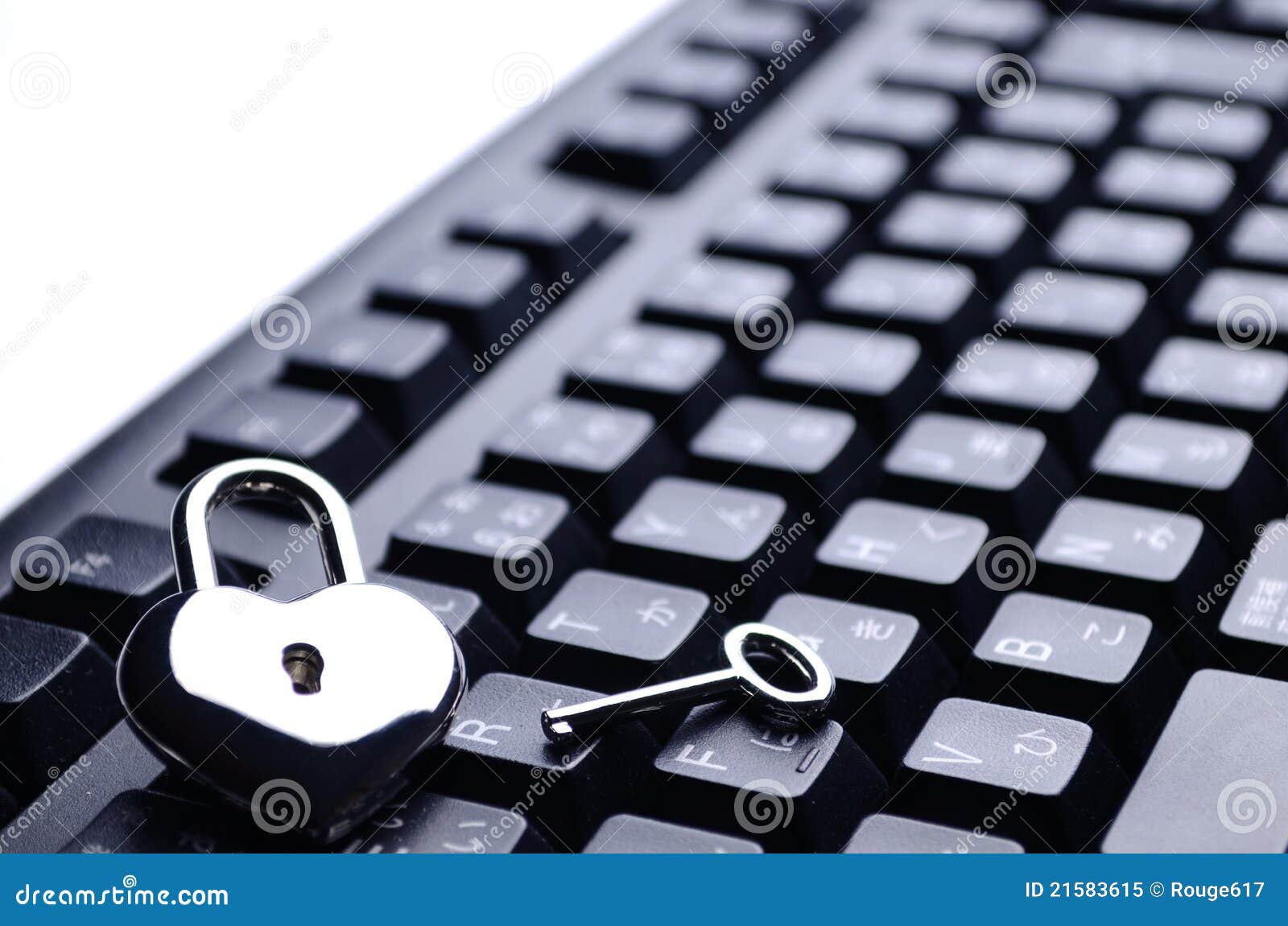 Heart-shaped key keyboard stock image. Image of internet - 21583615