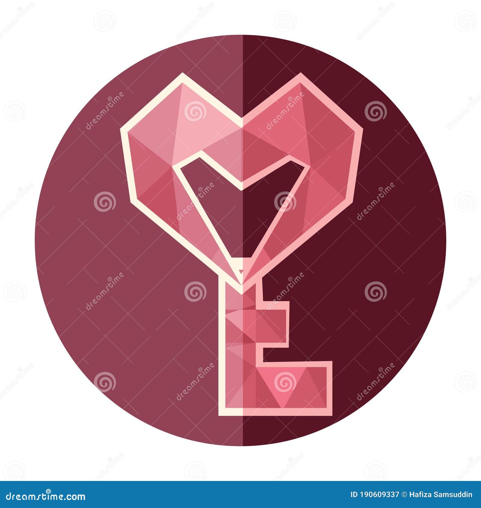 Heart Shaped Key. Vector Illustration Decorative Design Stock Vector ...